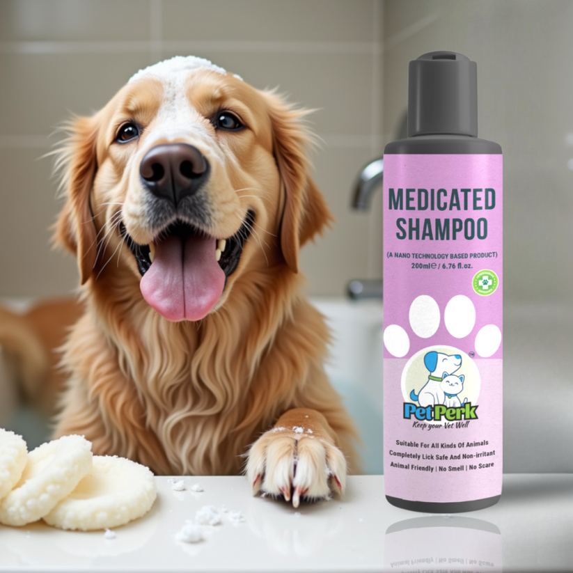 Medicated Shampoo For Dogs | 200 ml, 1 Piece – Pet Perk