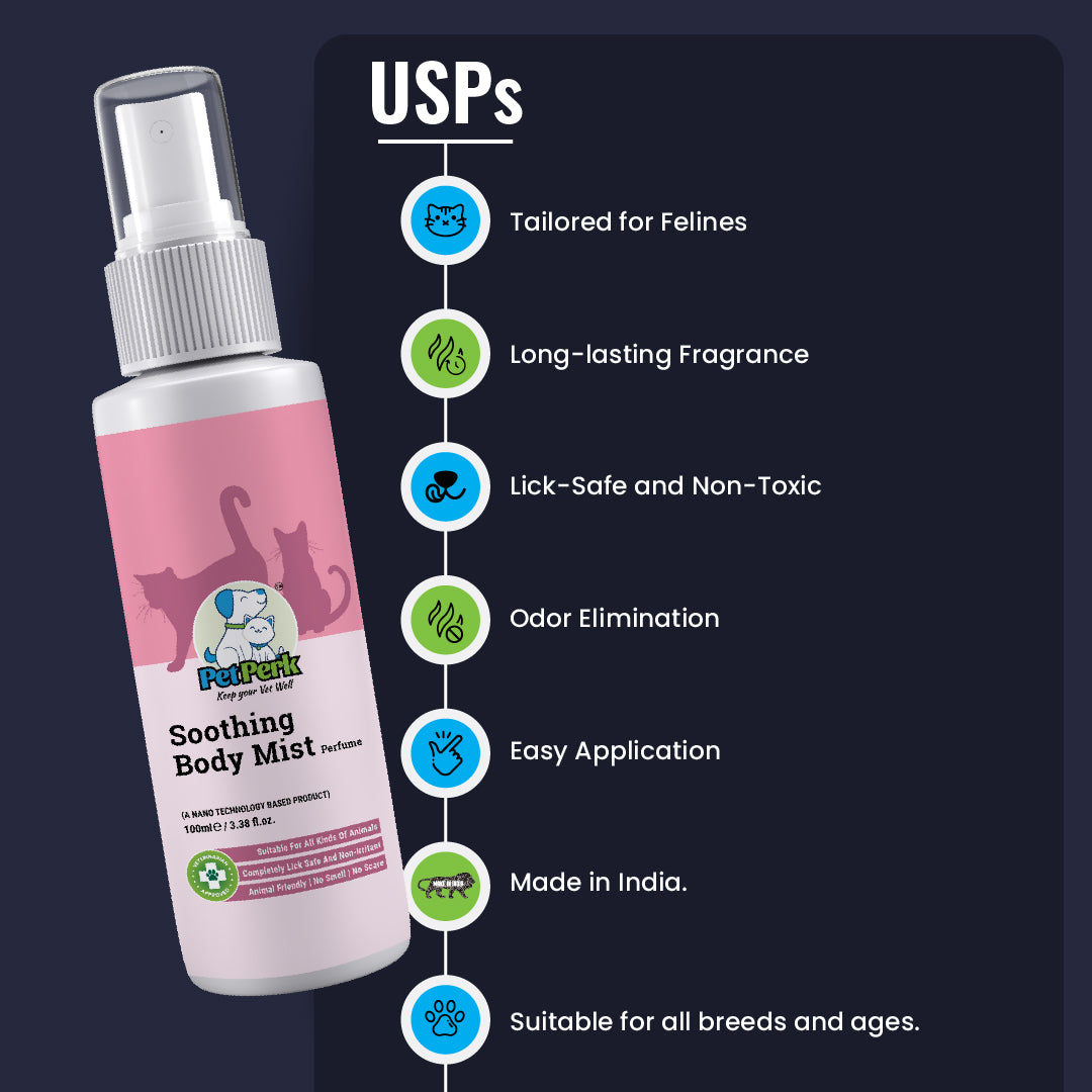 Soothing Body Mist Perfume For Cats | 100 ml, 1 Piece – Pet Perk